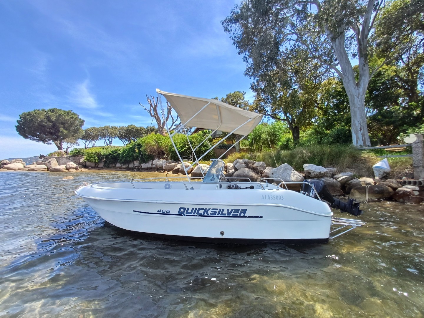 Rent a Motorboat Quicksilver Activ 455 Open in Porto-Vecchio | SamBoat