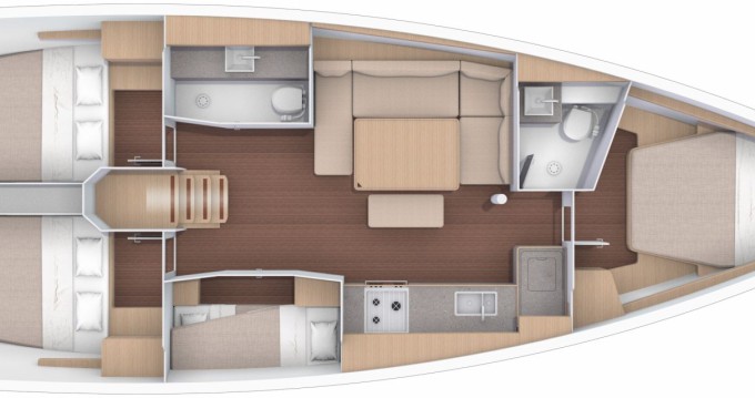 Dufour 430 - Specs, layout & video | SamBoat