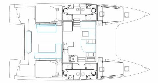 Nautitech 46 Fly - Specs, layout & video | SamBoat
