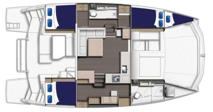 Leopard 43 Powercat - Specs, layout & video | SamBoat