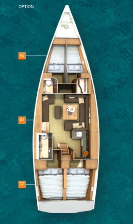 Hanse 445 - Specs, layout & video | SamBoat