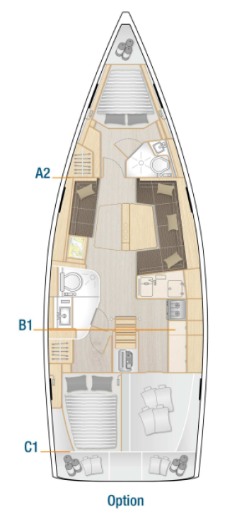 Hanse 418 - Specs, layout & video | SamBoat
